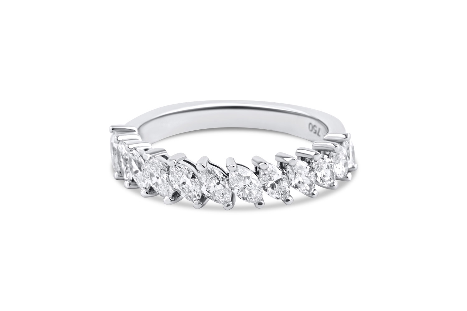 Slanted Marquise Wedding Ring | Australian Diamond Brokers