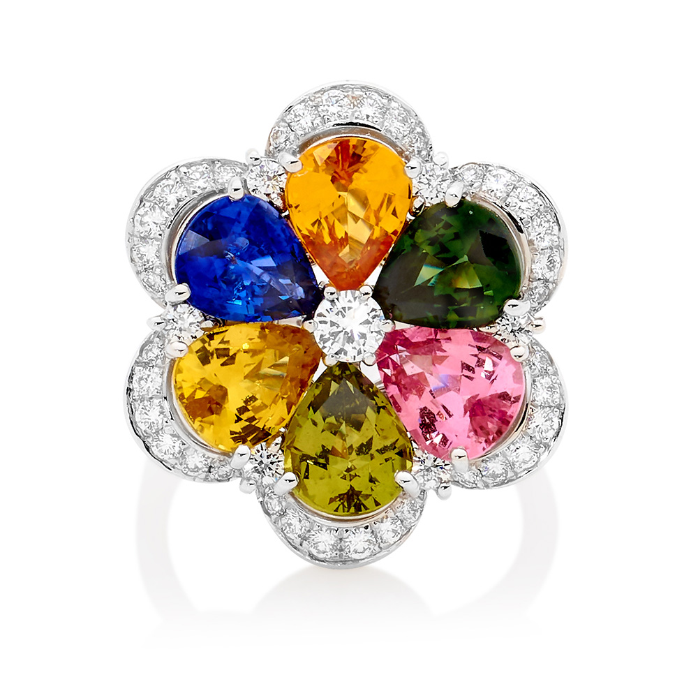 "Flora" Multicolour Ring | Australian Diamond Brokers