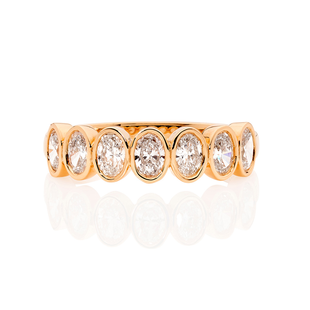 Oval Bezel Eternity Ring | Australian Diamond Brokers